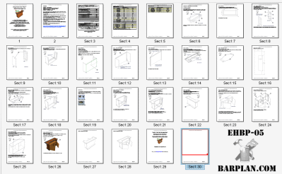 EHBP-05 Portable Mini Bar Plan | Easy Home Bar Plans