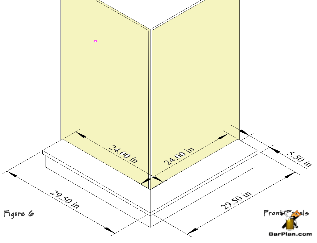 EHBP-07 L-shaped Portable Party Bar | Easy Home Bar Plans