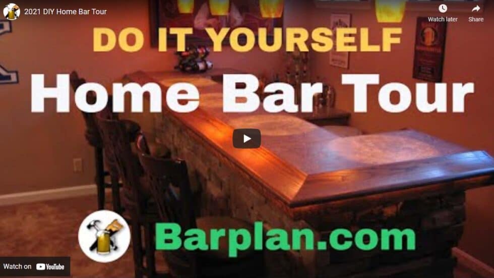 Easy Home Bar Plans - Printable PDF Home Bar Designs